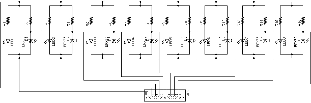 Rangkaian Sensor Robot Line Follower/LF 8 Array - WandaShare