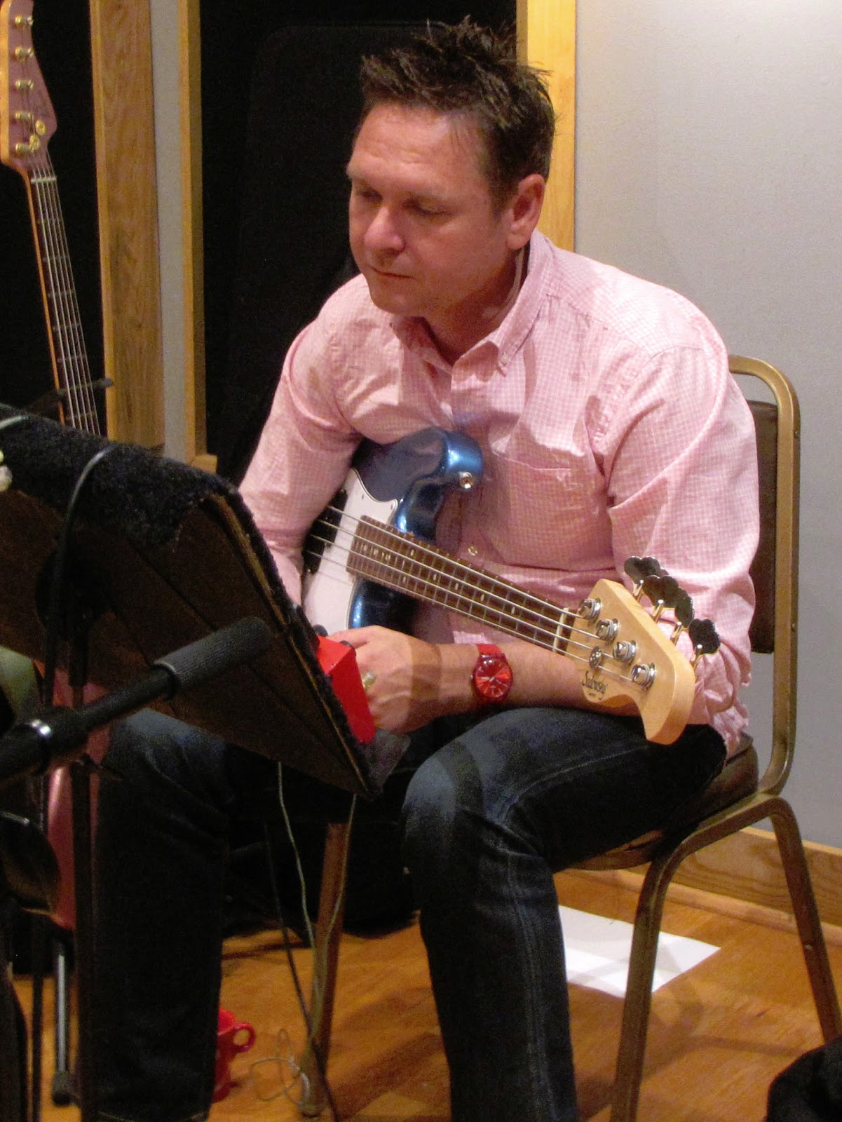 Little Kumquat: Bass Player, Mark Fain, as a Needle-Felted Doll