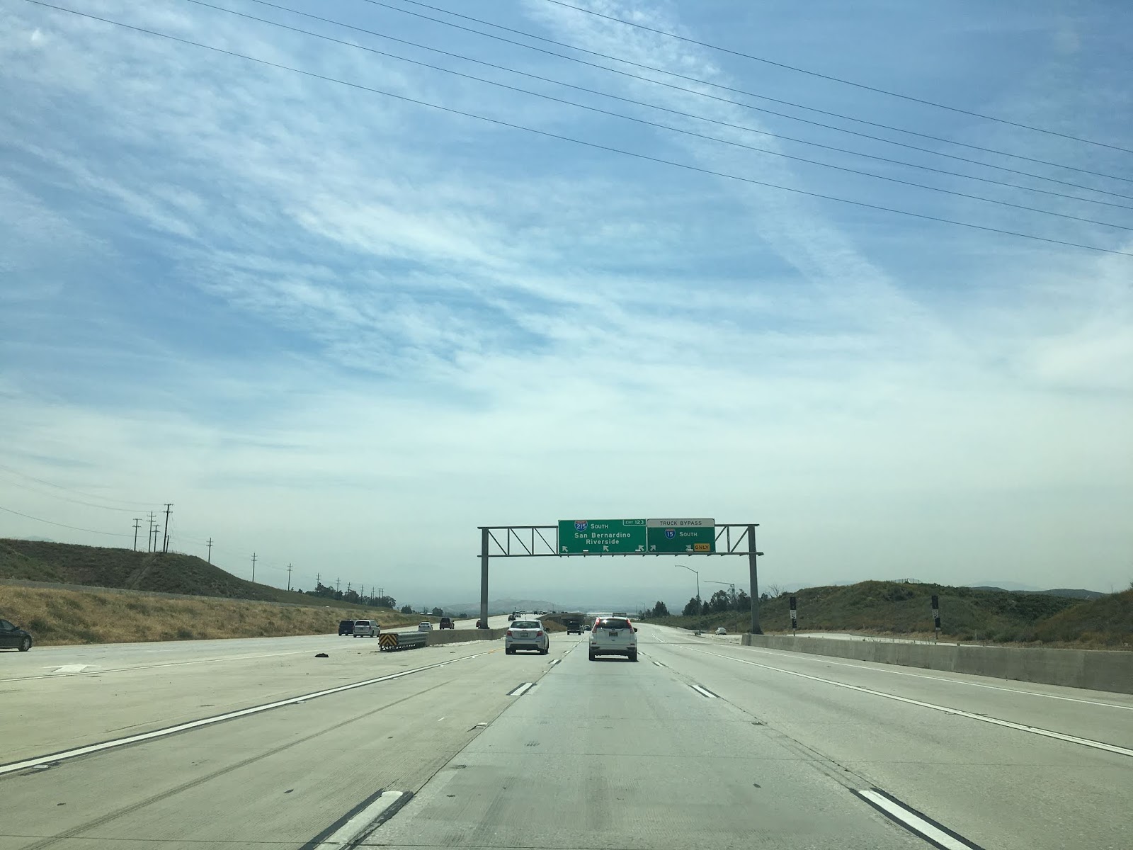 Interstate 215/former Interstate-15 East and California State Route 194