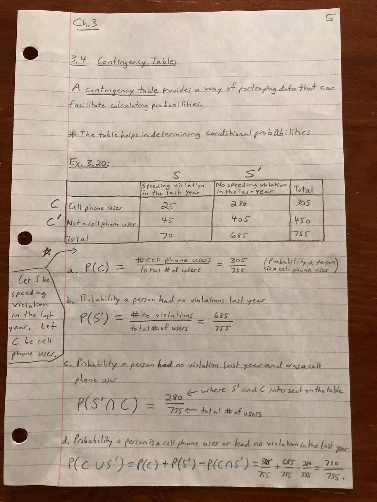 Professor Frank’s Math Blog: Probability Topics - Contingency Tables Notes