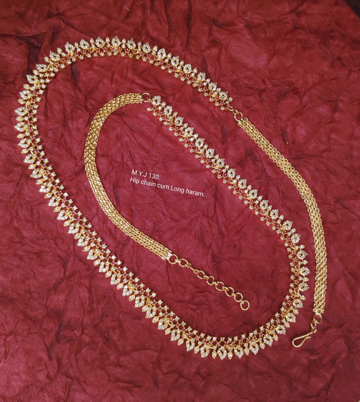 One Gram Gold Hip Chain Come Long Chain - Indian Jewelry Designs