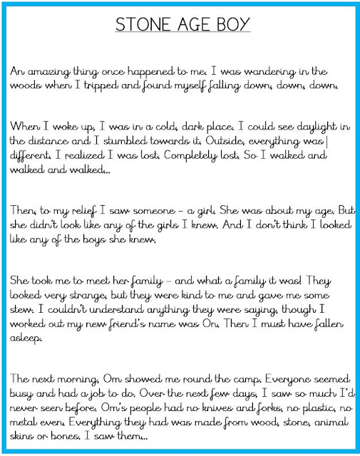 Year 3: 17.06.20 English - The Stone Age Boy