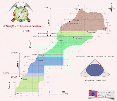 Cartographie en projection Conique Conforme de Lambert au Maroc - The ...