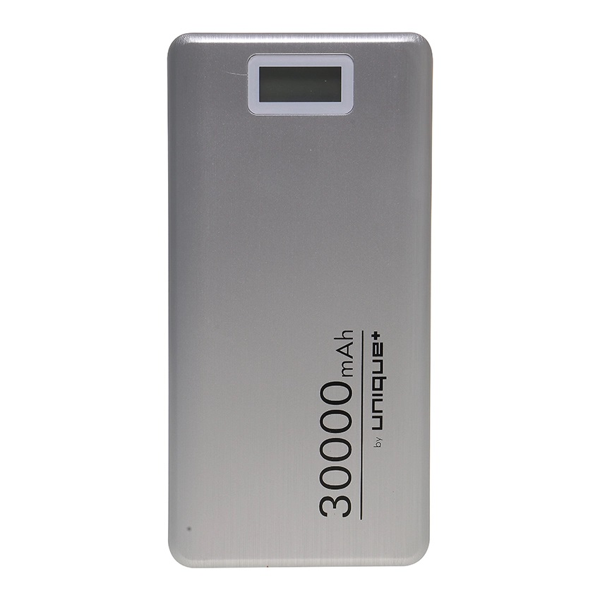 uNiQue Power Bank 30000mAh with LED - Abu-abu | Fathia Shop