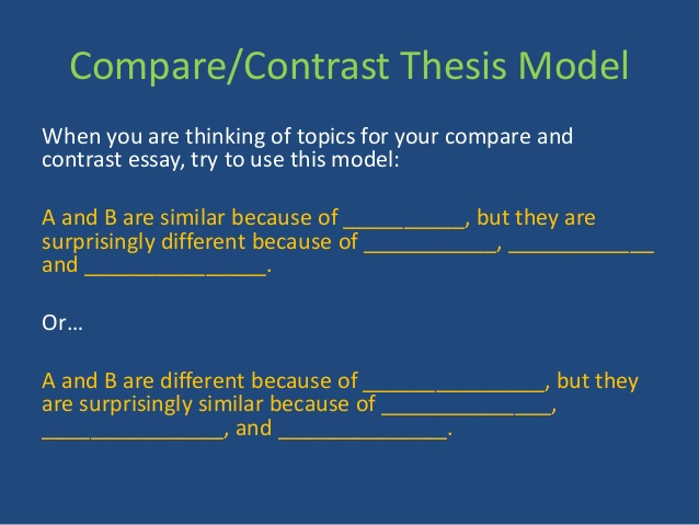 Thesis Statement Examples For Compare And Contrast - Birthday Letter