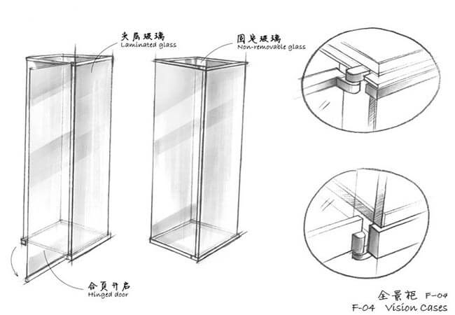 Relicase Museum Display Cases: Vision freestanding display cases