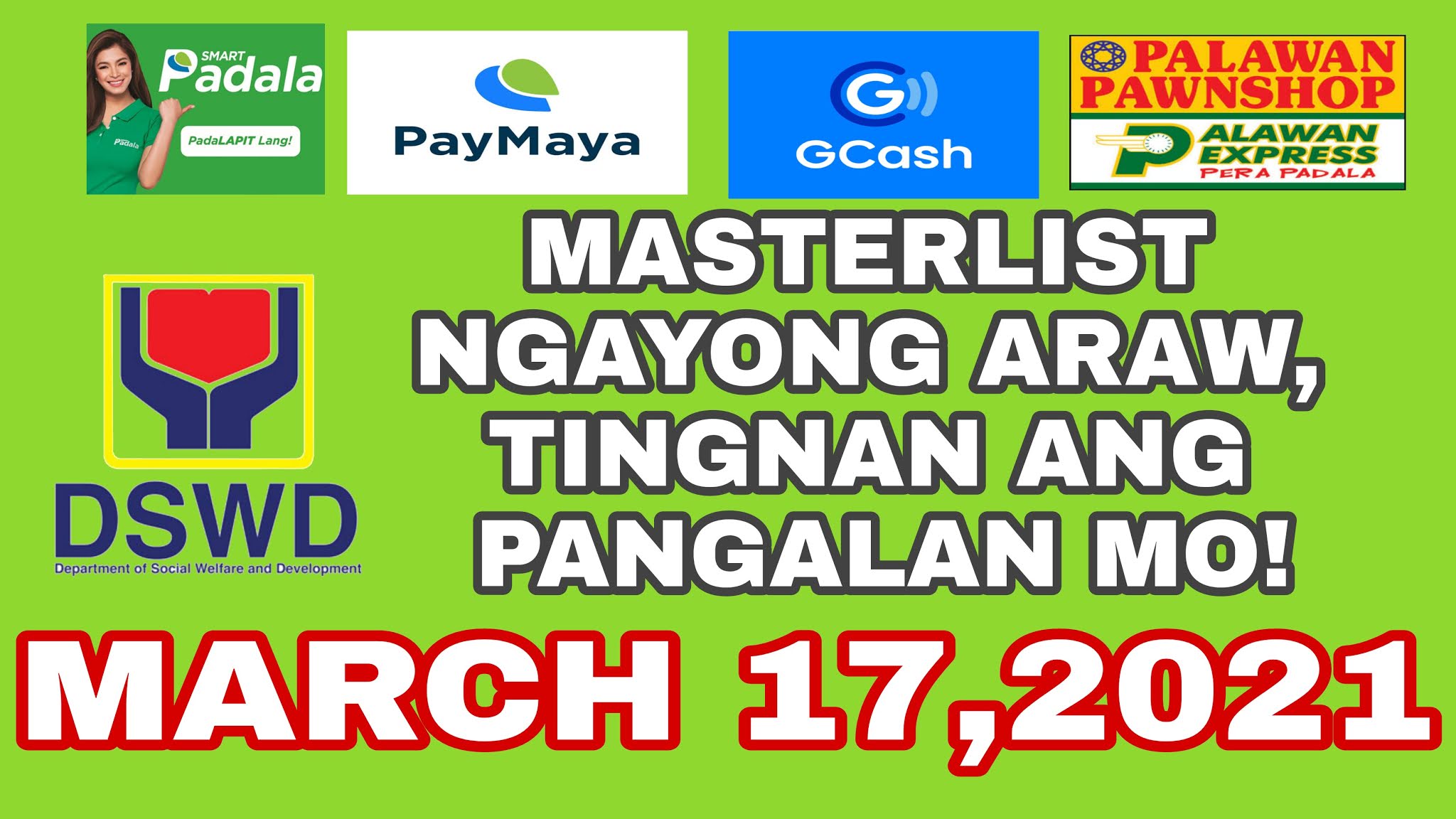 DSWD MASTERLIST | NGAYONG ARAW!