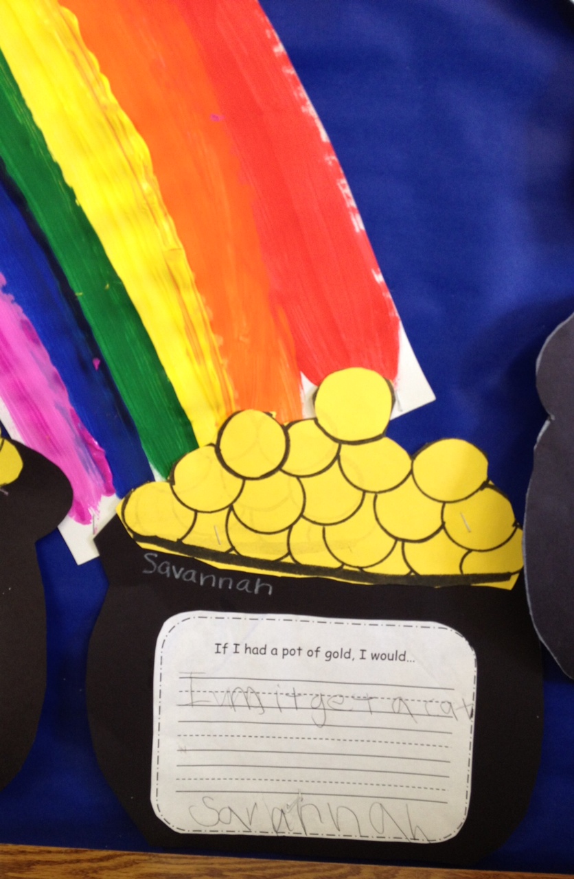 St. Patrick's Day Leprechaun and Pot of Gold - Apples & ABC's