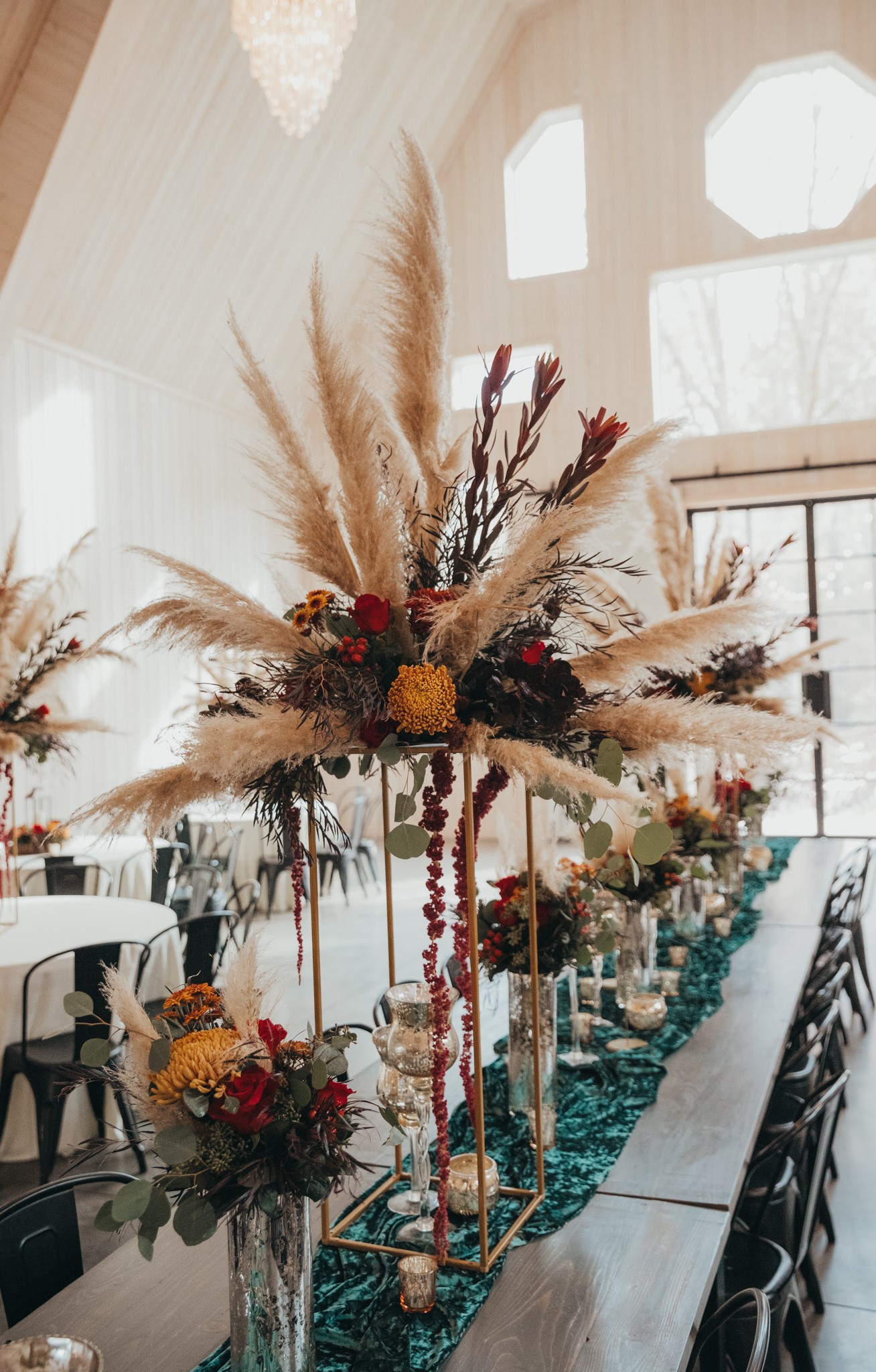Tall Fall Wedding Centerpieces
