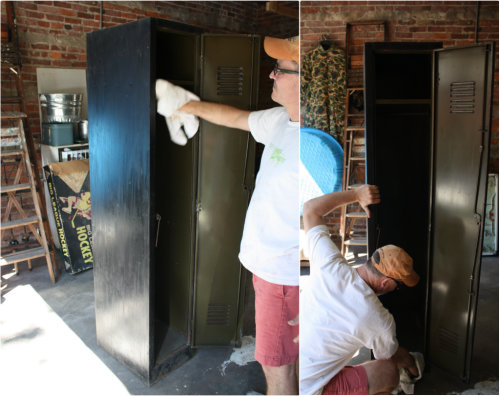 Stripping Away The Years of Paint from Our Vintage Army Locker | 17 Apart