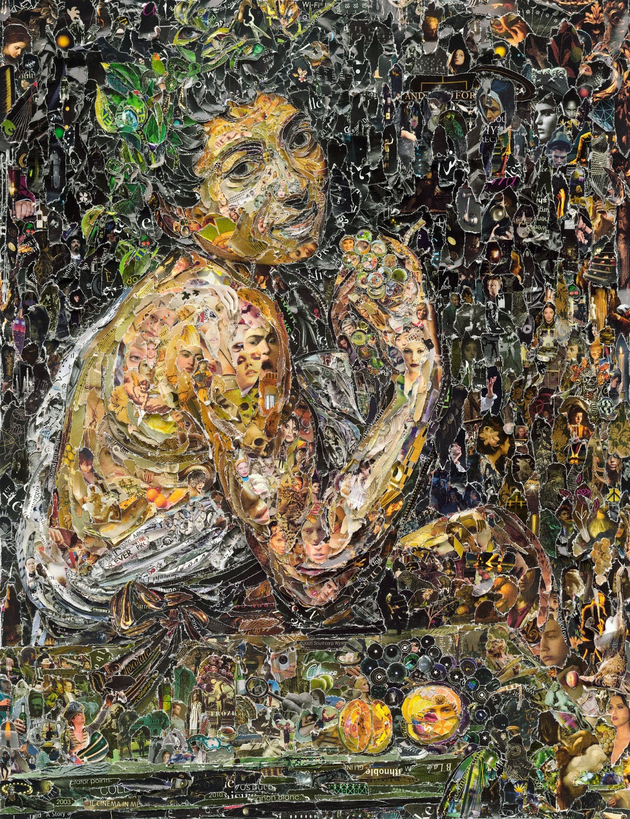 Simply Creative: Magazine Scraps Paintings by Vik Muniz