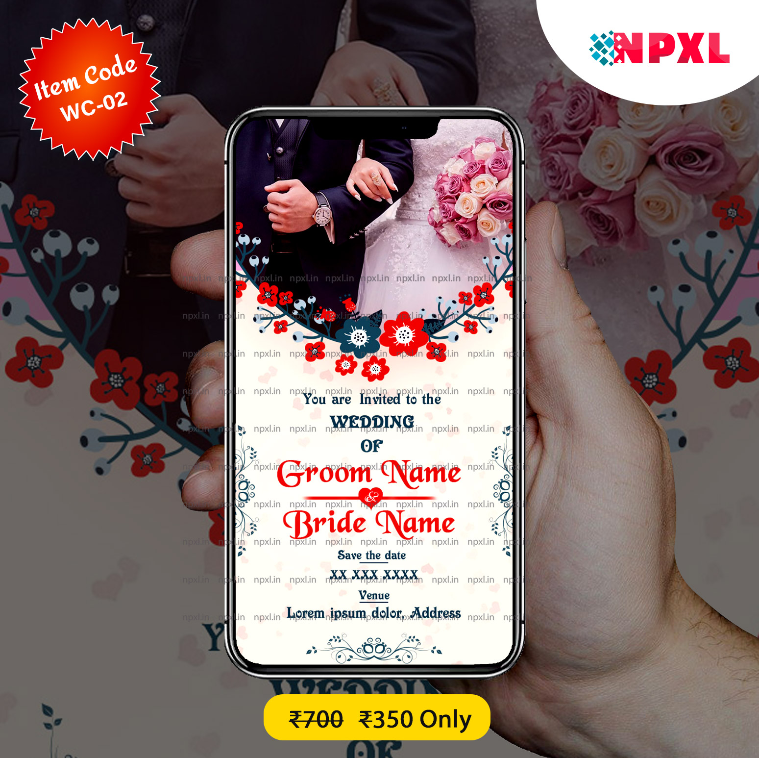 Modern Wedding Invitation E-Card | Beautiful Simple Love Theme Wedding ...