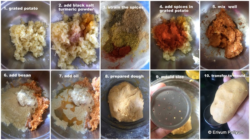 Erivum Puliyum: Aloo Bhujia | Crunchy Potato Mixture (Step by Step Pics)