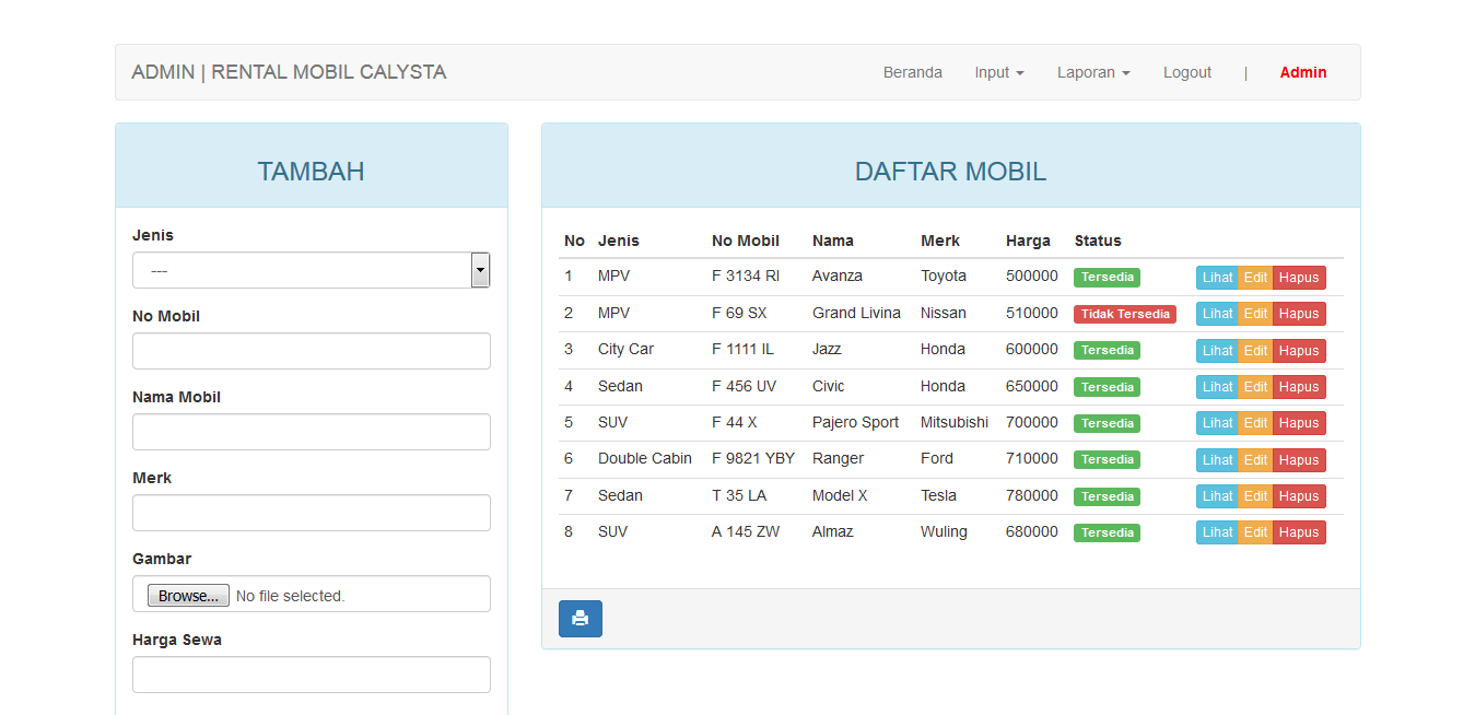 Source Code Php Aplikasi Rental Mobil Berbasis Web