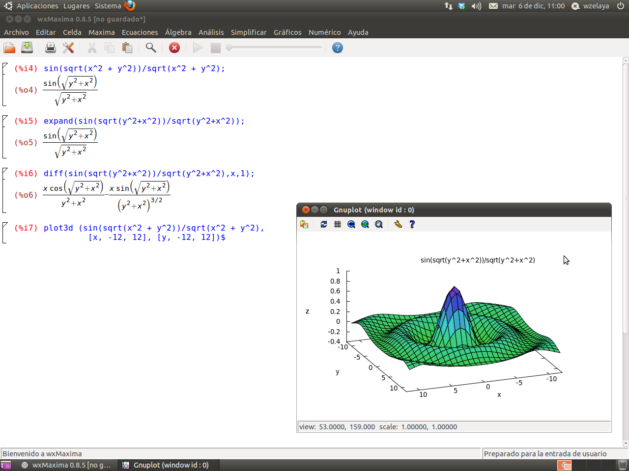 Electromagnetismo III: wxMaxima, un sistema de álgebra computacional