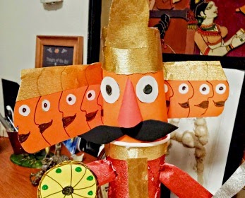 A Creative Project: Making ravana at home for Dussehra