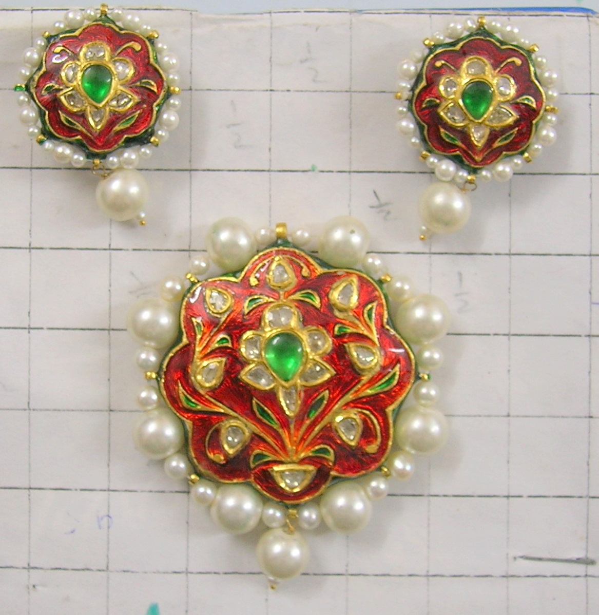 gold kundan meena Dimond Jewellery: uncut Diamond polki Jewellery