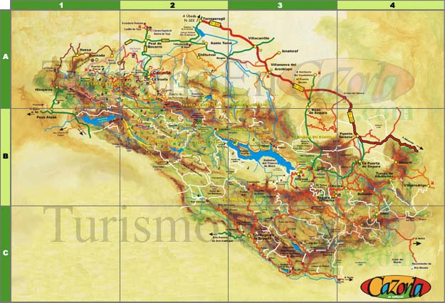 Sierra de Cazorla.: Mapa del Parque Natural de las Sierras de Cazorla ...
