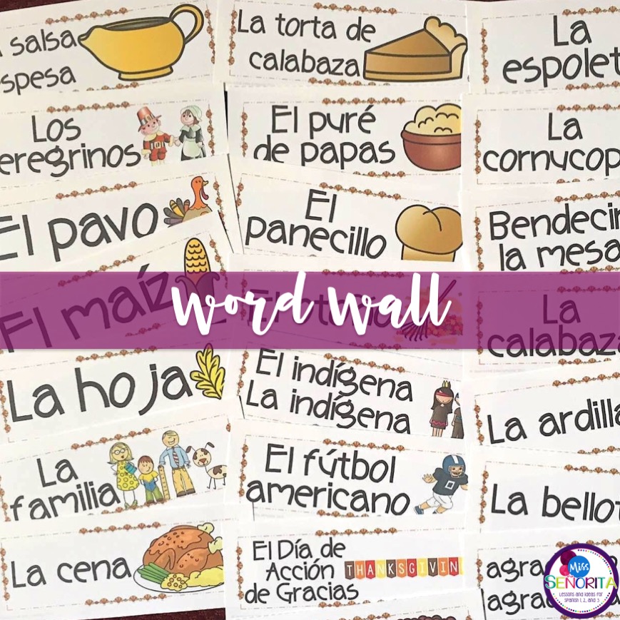 Easy Thanksgiving Activities in the Spanish Classroom | Miss Señorita