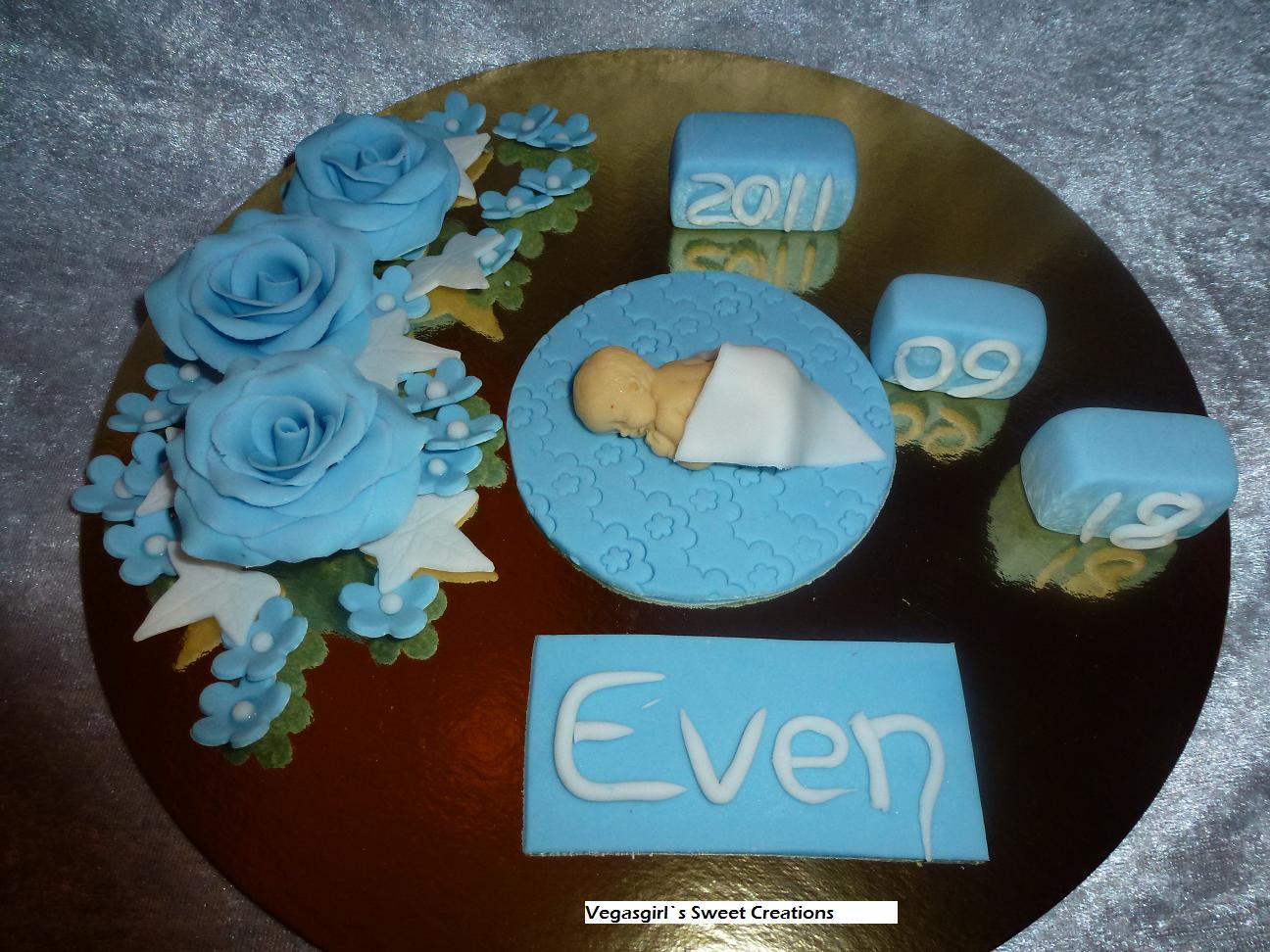 Vegasgirl`s Sweet Creations: Pynt til dåpskake