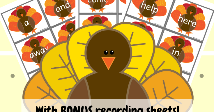 Messy, Beautiful, Fun: Turkey Tastic Sight Word Printable Packs With ...