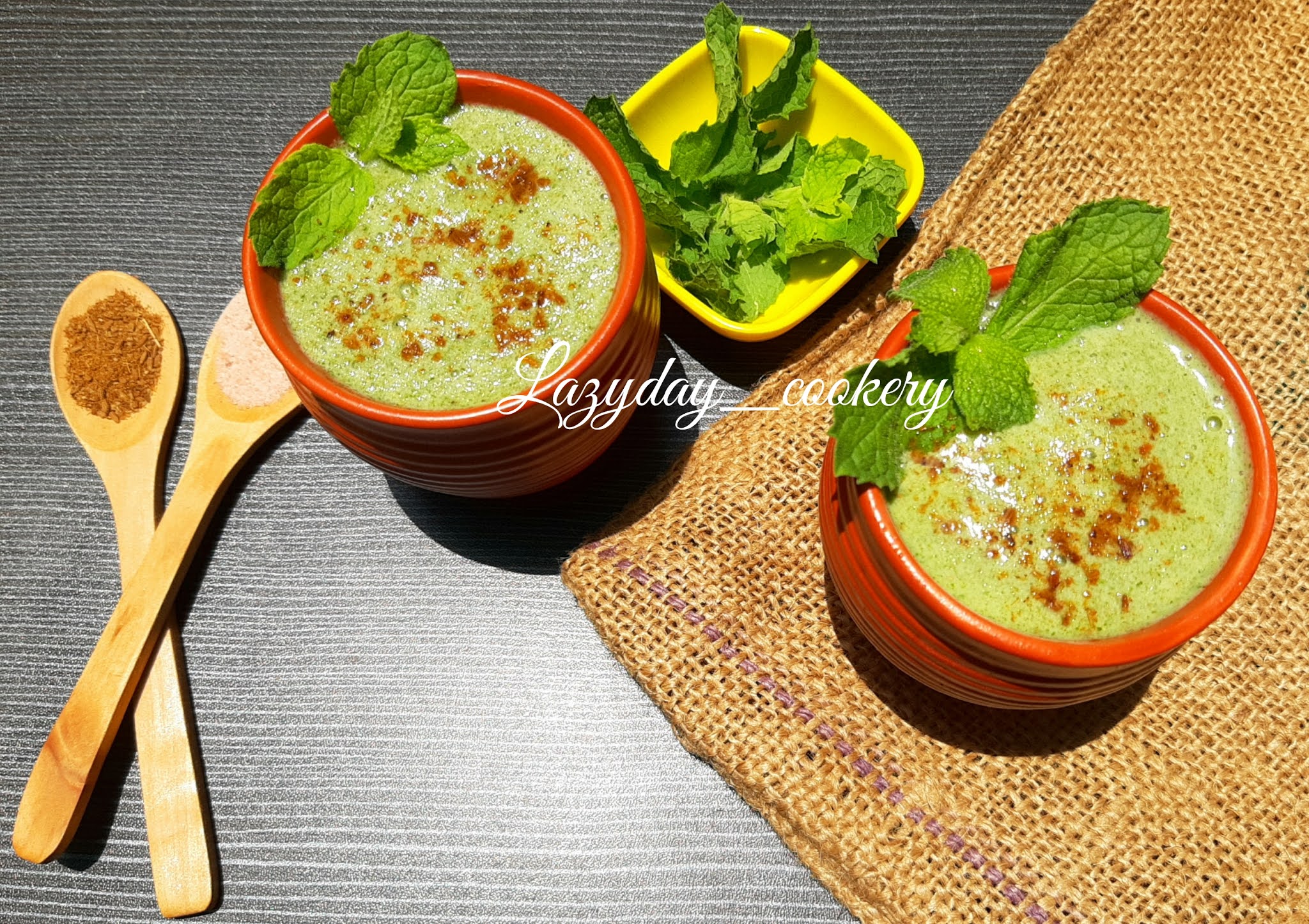 Smoked Mint Buttermilk/ Pudina Chaas