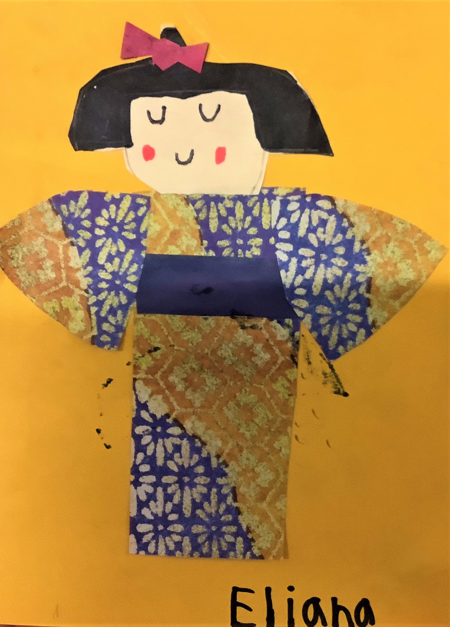 Art with Mrs Baker: Japanese Paper Doll Pictures - Grade 1