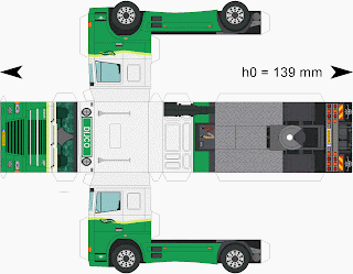 SP. Papel Modelismo: PaperCraft DAF XF - Dijco Transport / The Greenery