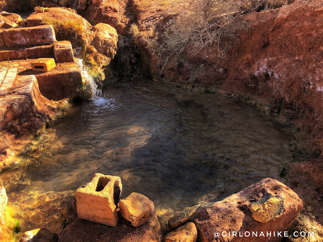 Soaking at Red Hill Hot Springs, Utah - Girl on a Hike