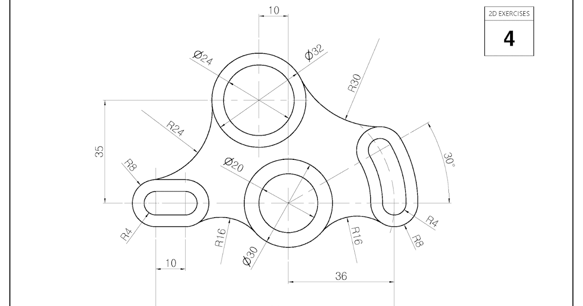 2D CAD EXERCISES 4 - STUDYCADCAM