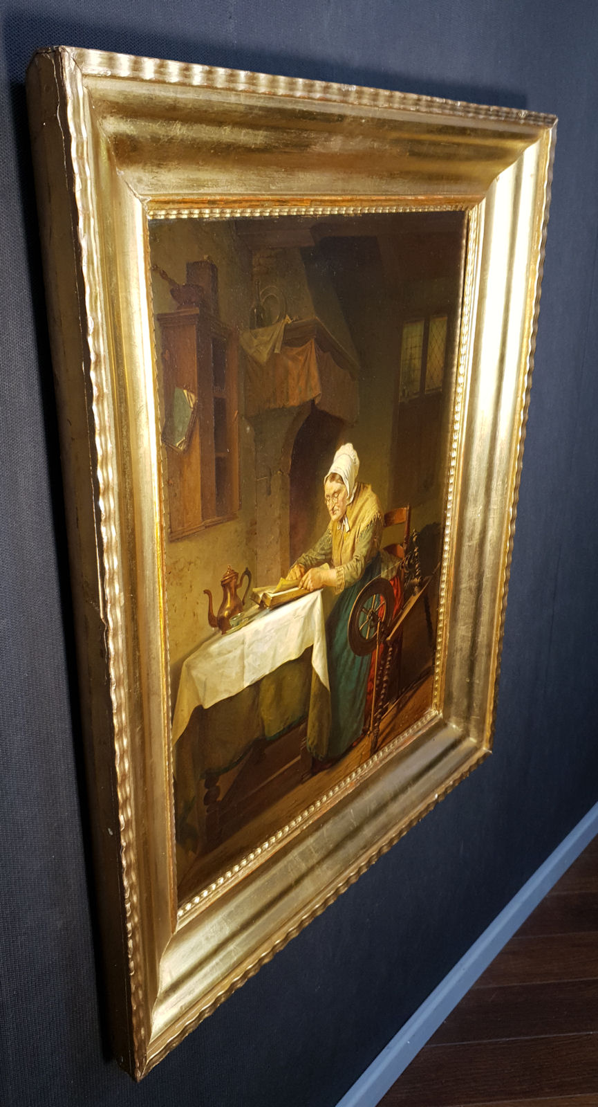 Der Kunst Blog: Original antikes Ölgemälde auf Mahagoniholz. Stilvoller ...