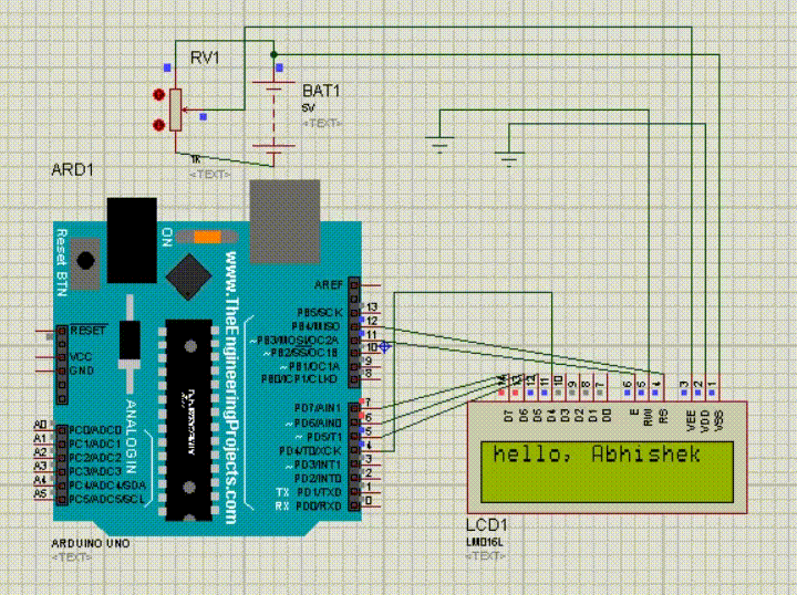 How To Display Anything On 16x2 Lcd Display Myprogmaster Arduino Iot Code Project 5445