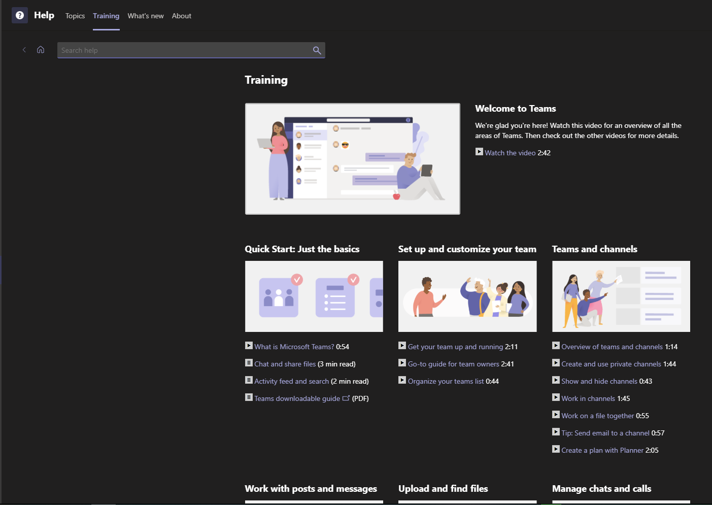 Microsoft Teams and UC from my point: Teams and HELP function