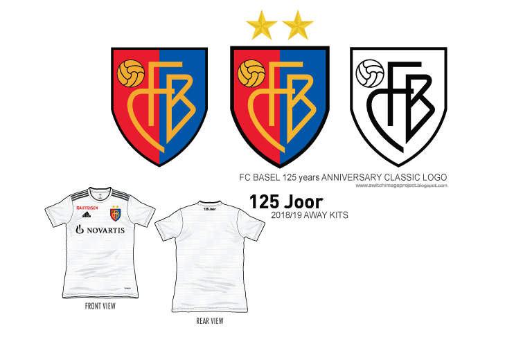 Football teams shirt and kits fan: FC Basel 125-Years Anniversary Logo Kits