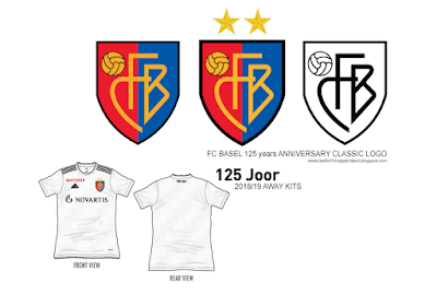Football teams shirt and kits fan: FC Basel 125-Years Anniversary Logo Kits