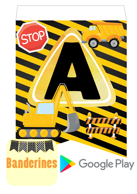 Kits imprimibles gratis : Banderines Construcción