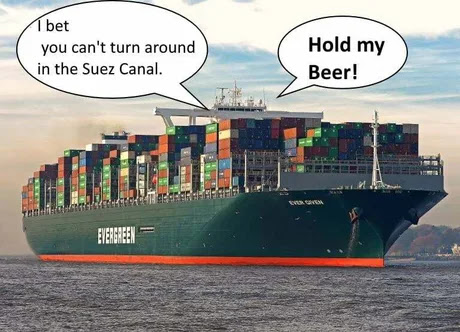 23 Memes React To Suez Canal blocked by huge container ship Evergreen