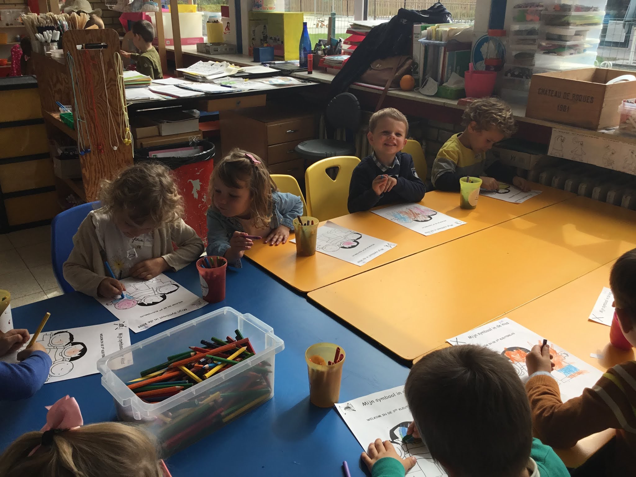 De tweede kleuterklas van juf. Katrien: Mijn eerste schoolwerk!
