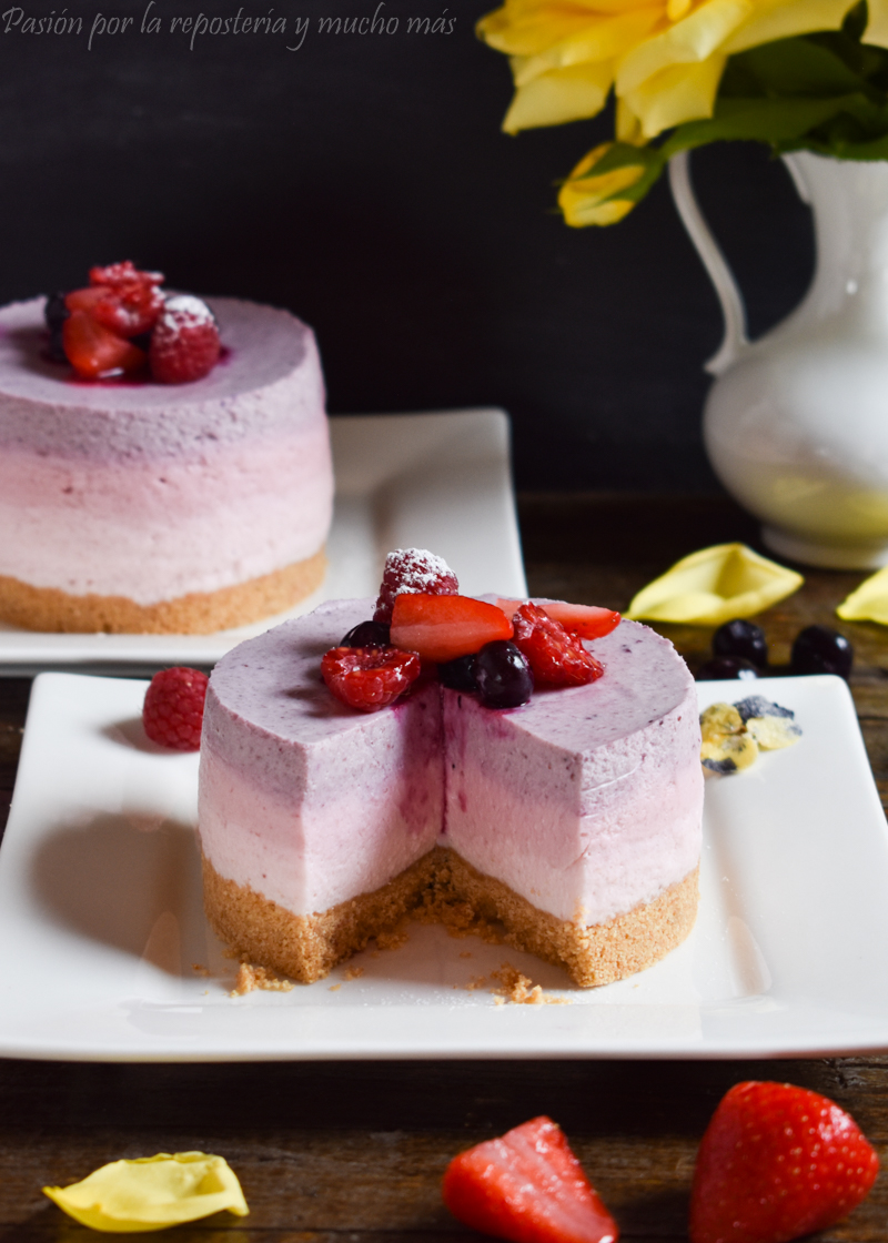 Pasión por la repostería y mucho más...: Cheesecake de frutos rojos sin ...
