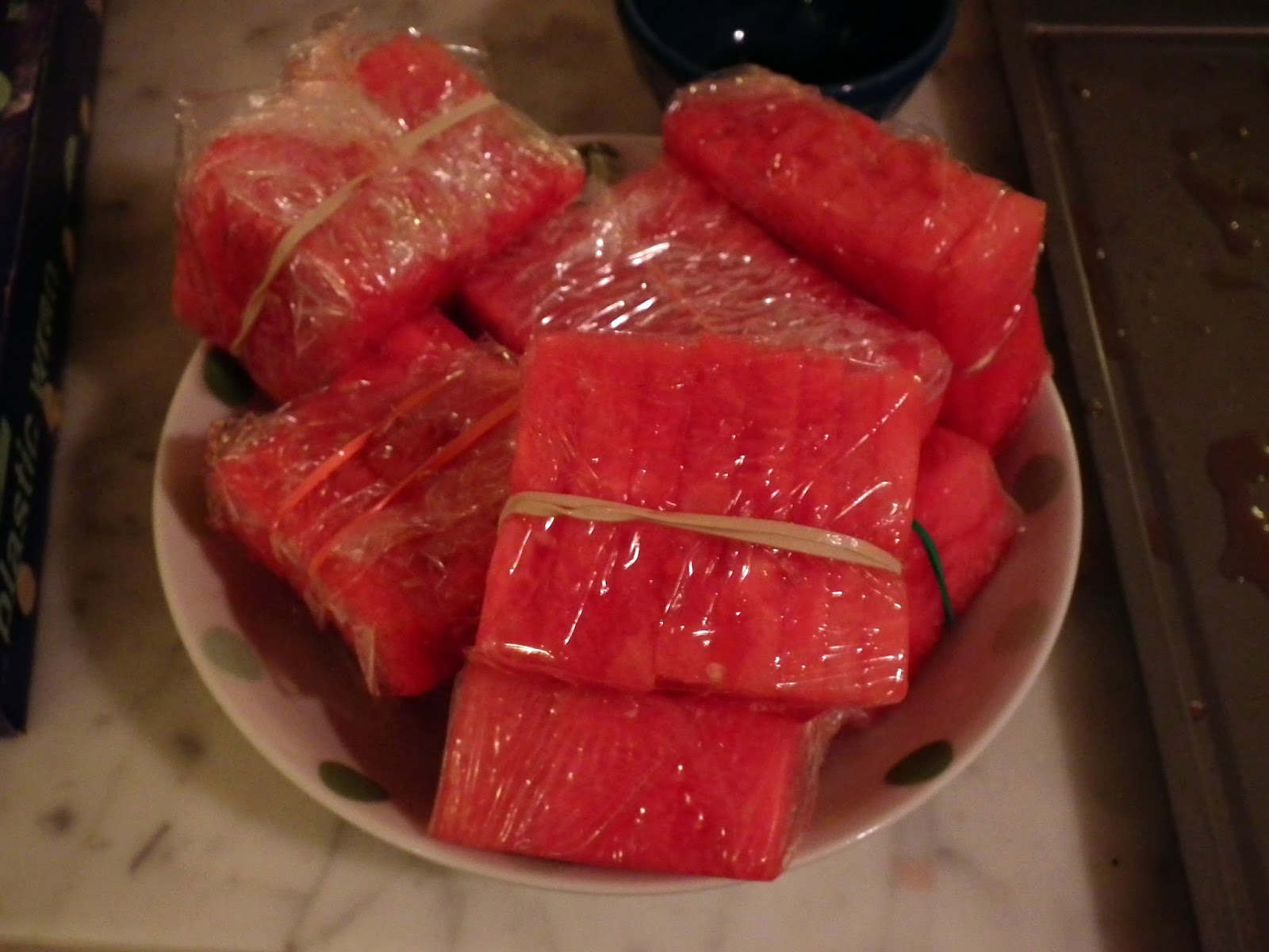 2 Hungry Hearts: Compressed Watermelon Sashimi