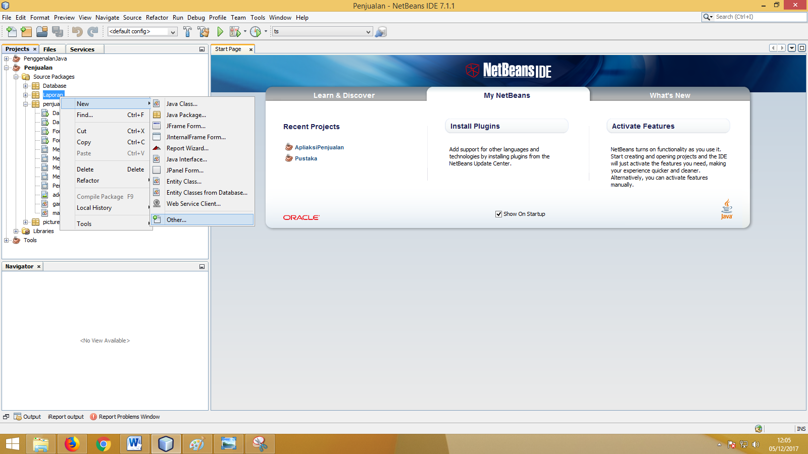 Afris Ade Putra: Membuat Laporan iReport di Netbeans