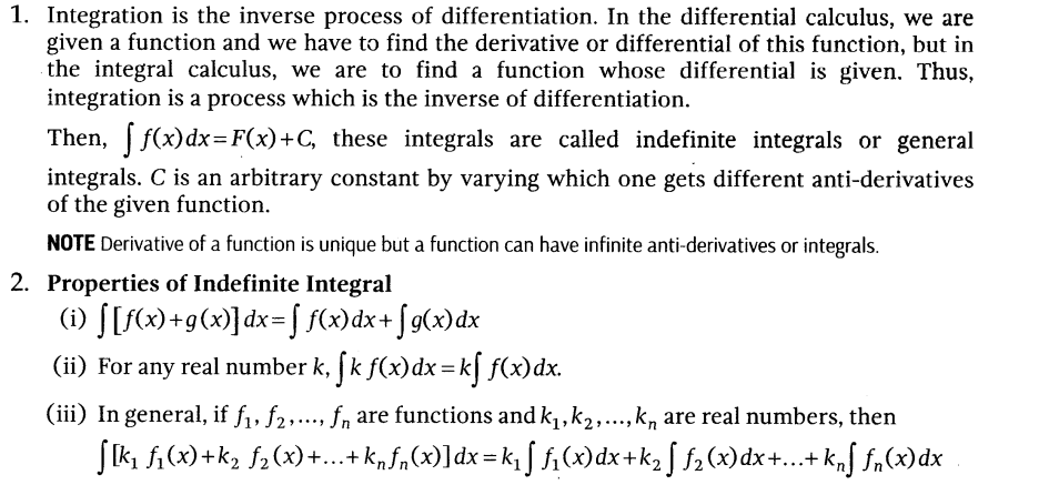 Integrals Board All Formulas for CBSE Class 12 Maths Types of Integrals