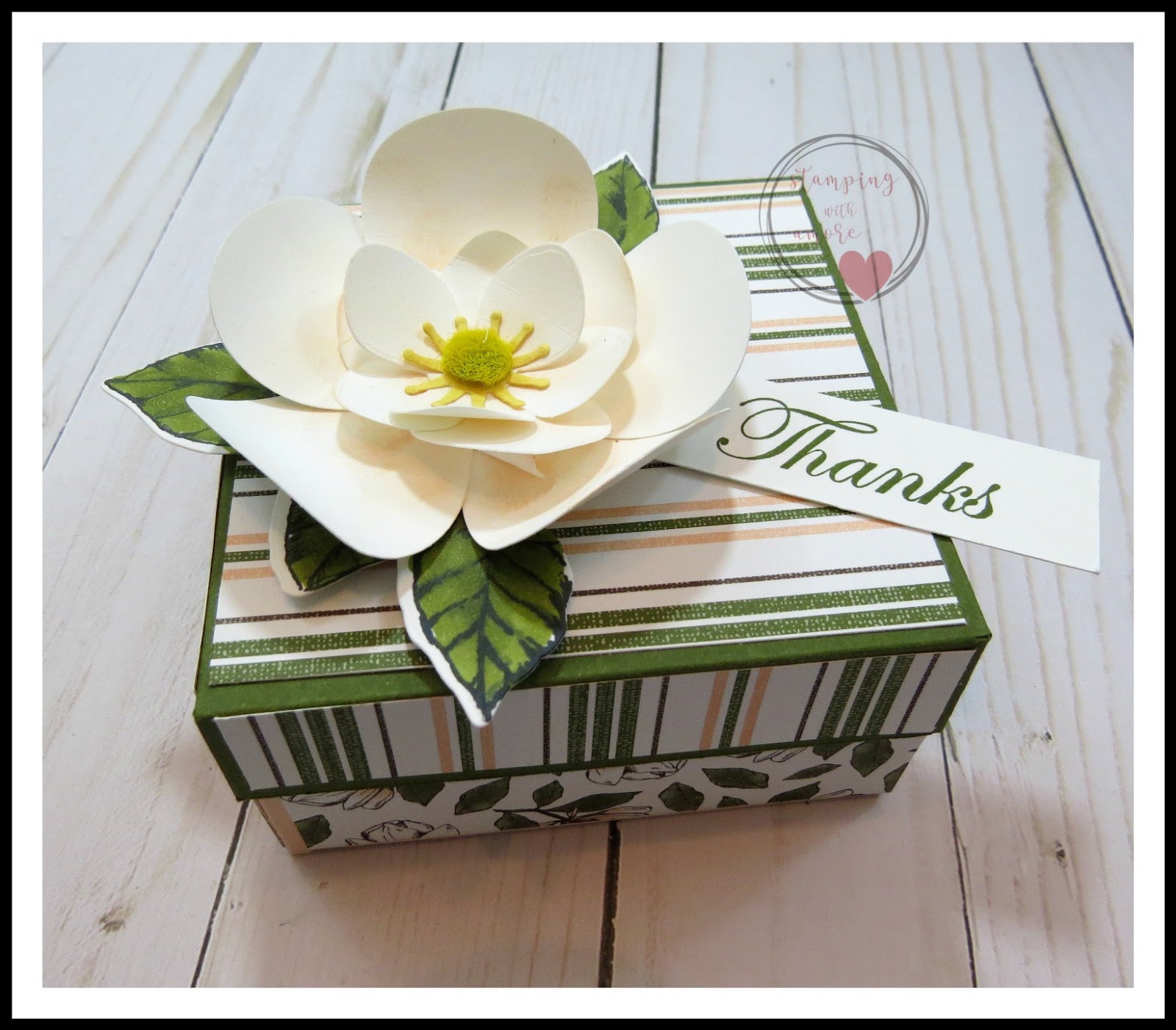 Stampingwithamore: FACEBOOK LIVE REPLAY MAGNOLIA FLOWER GIFT BOX