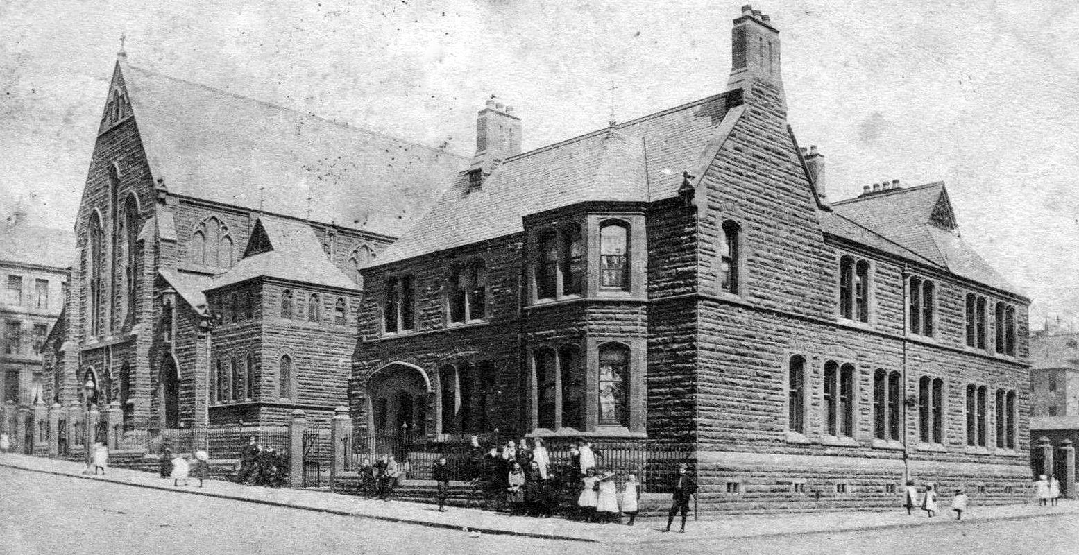 Tour Scotland: Old Photograph St Peter's Catholic Church Partick Scotland