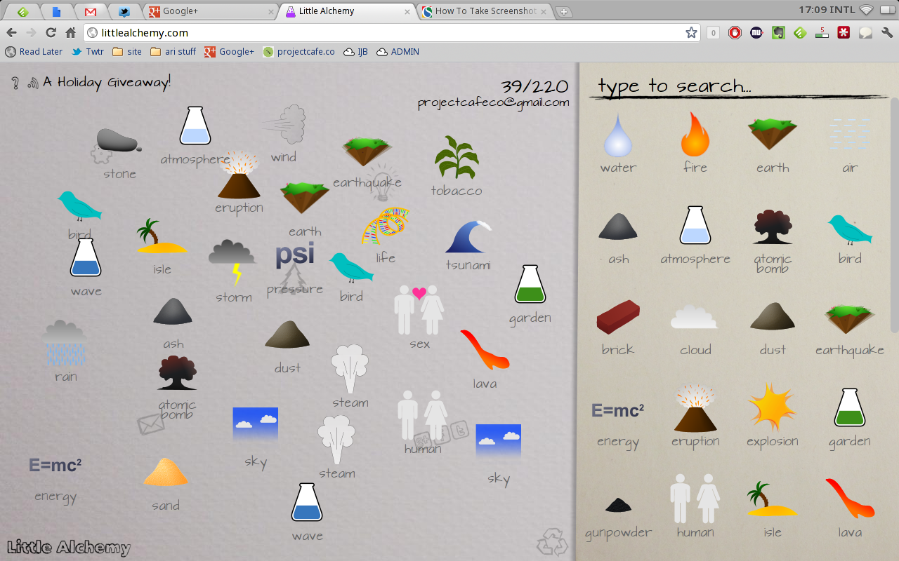 Nanotecnologia wow: Little Alchemy