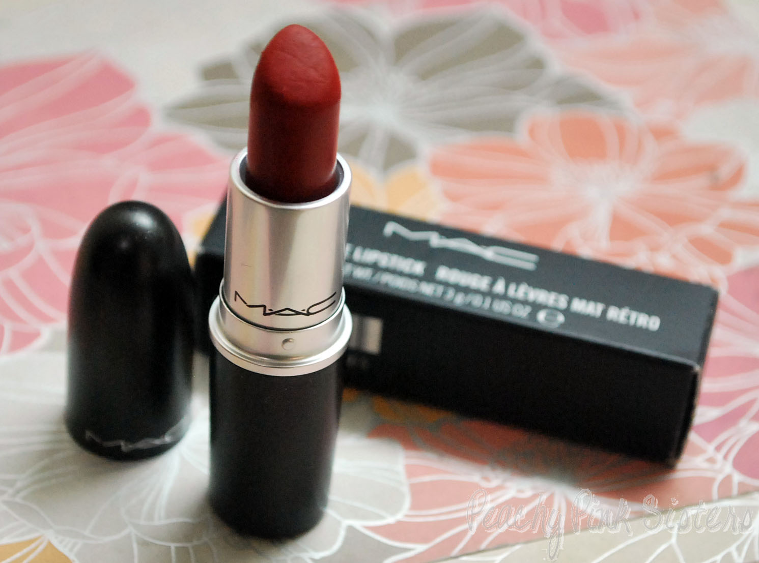 Peachy Pink Sisters: MAC Matte Lipstick in Ruby Woo