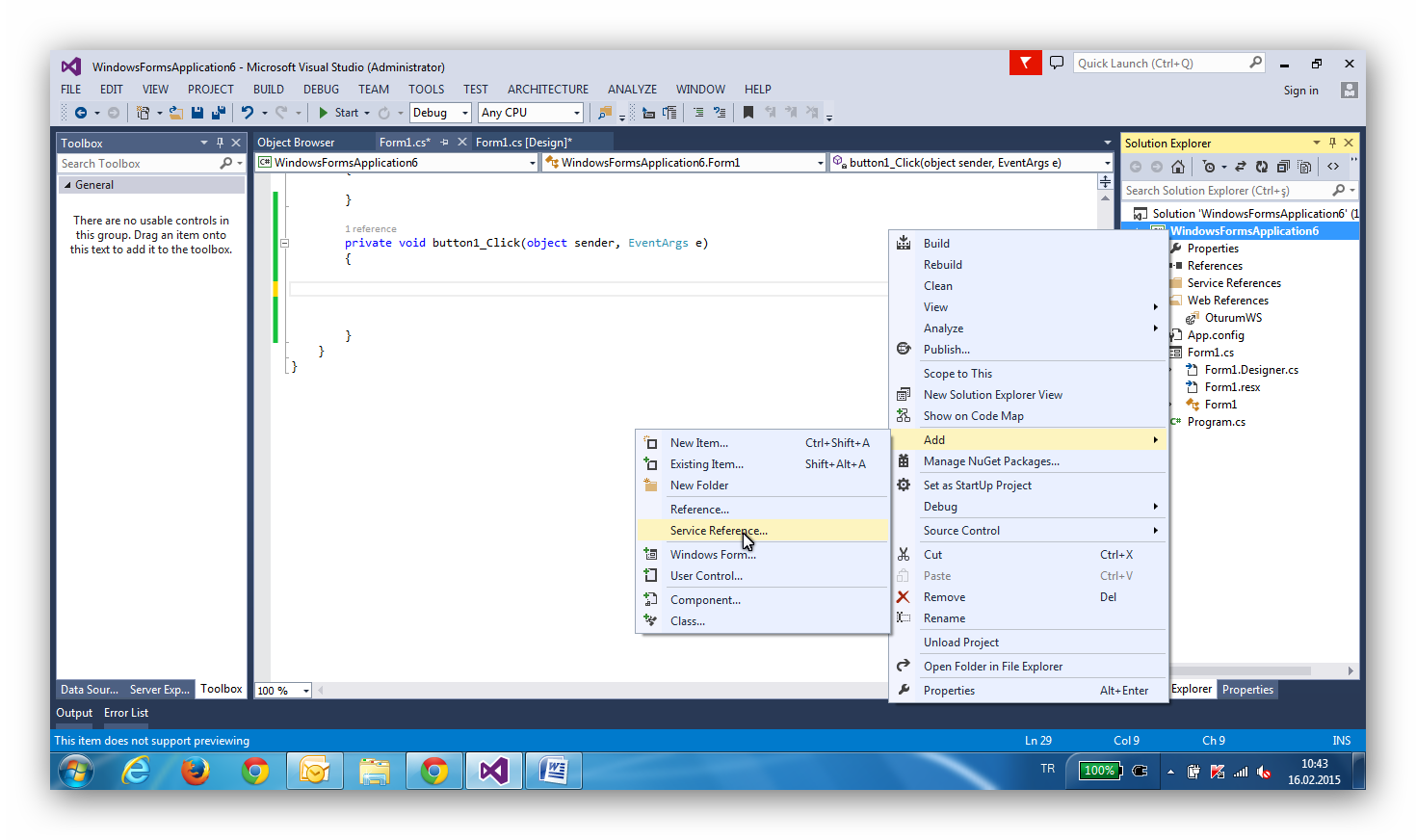 Cem MERT Kişisel Blog Sayfası: Visual Studio 2013 te Web Servis Eklemek