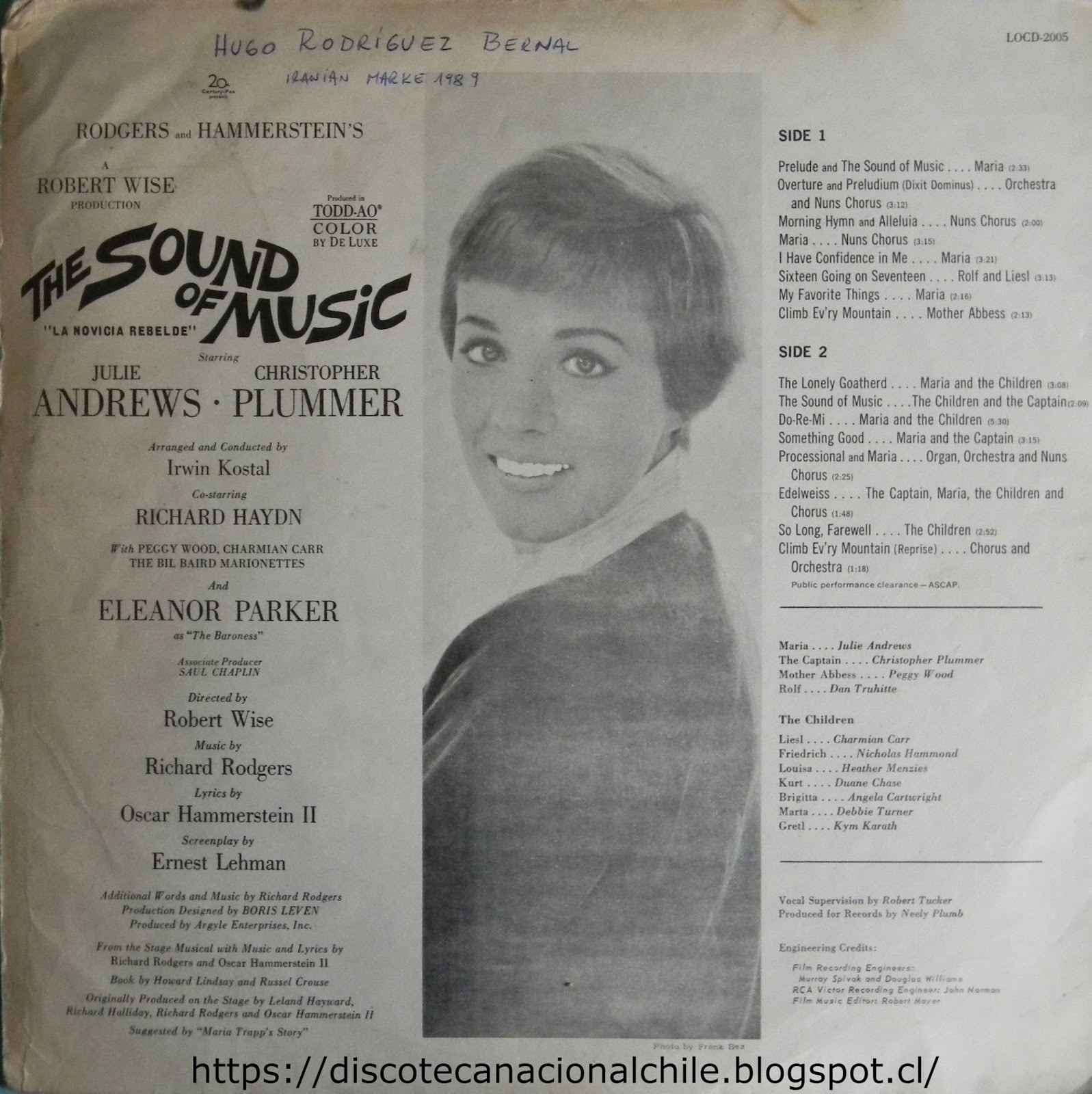 Discoteca Nacional Chile: The sound of Music - La Novicia Rebelde. LOCD ...