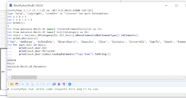 Python Catalin Ironpython 277 Intro On Revitpythonshell