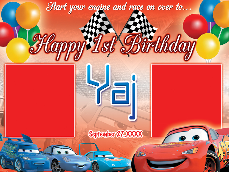 The Cars Birthday Layout | CustomizePrintShop